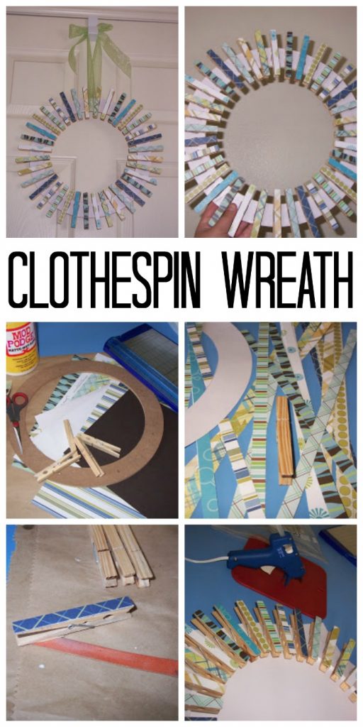 How to Make a Clothespin Wreath - Angie Holden The Country Chic Cottage