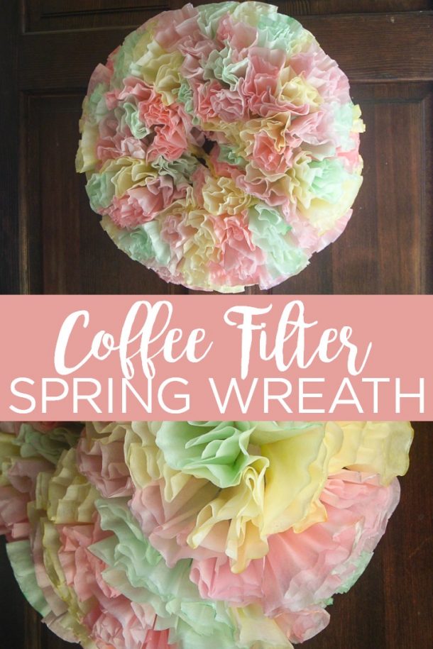 How to Make a Coffee Filter Wreath for Spring - Angie Holden The ...