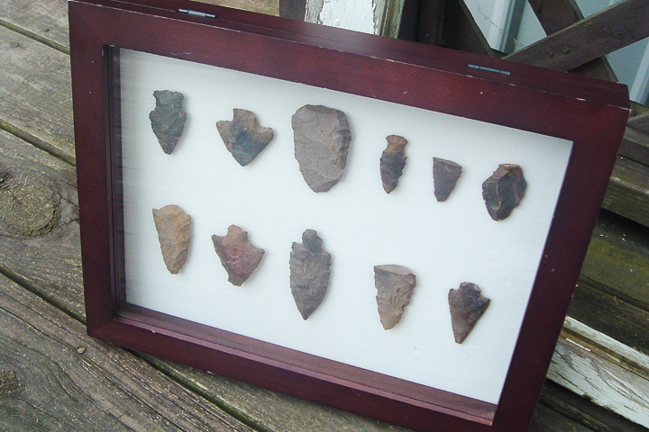 DIY Framed Arrowheads Shadowbox - Angie Holden The Country Chic Cottage