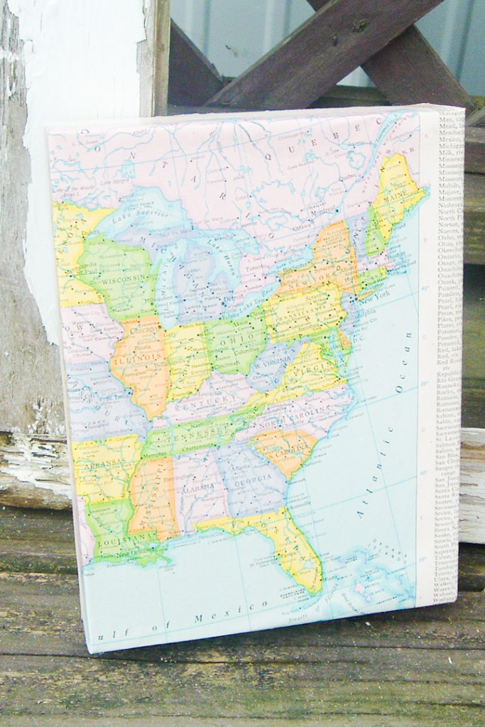Map Canvas: DIY Canvas Wall Map - Angie Holden The Country Chic Cottage