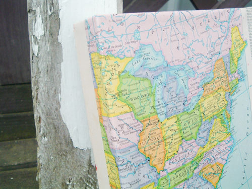 Map Canvas: DIY Canvas Wall Map - Angie Holden The Country Chic Cottage