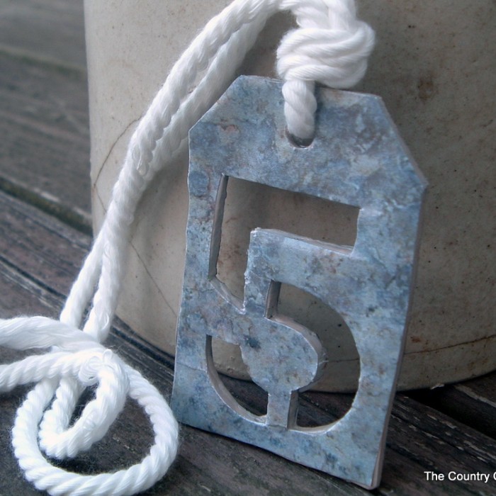 How to Make Metal DIY Numbered Tags - Angie Holden The Country Chic Cottage