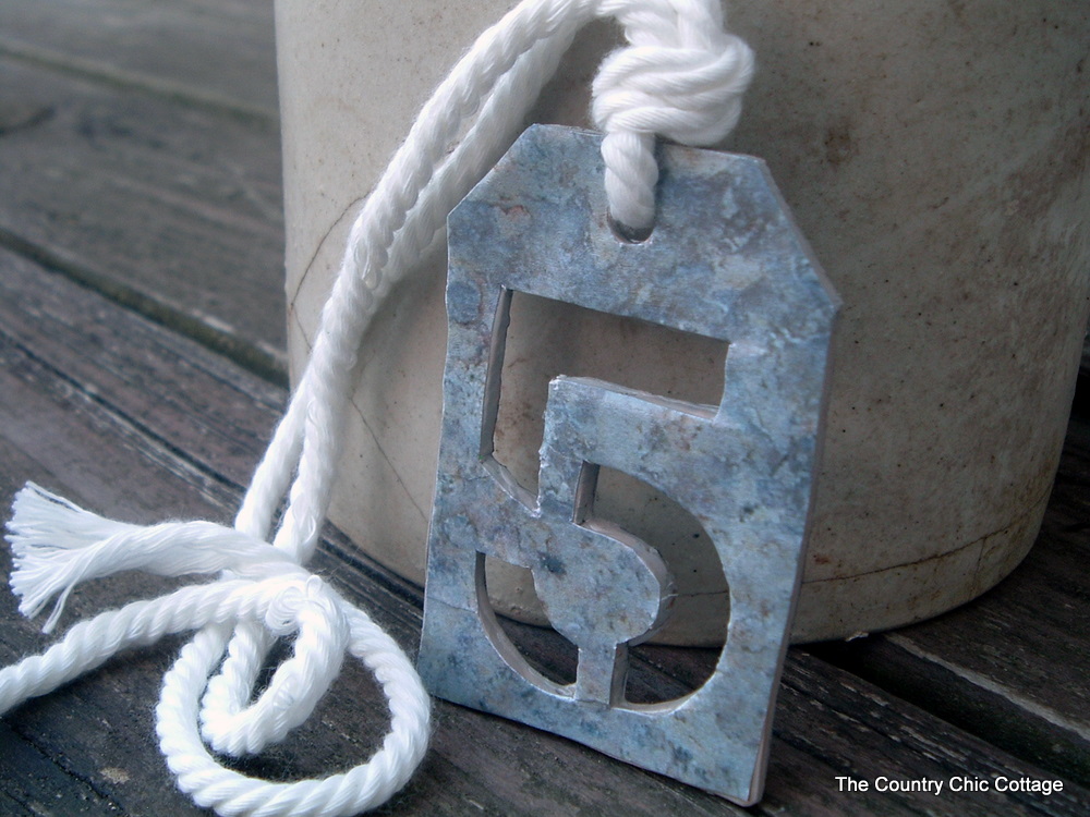 How to Make Metal DIY Numbered Tags - Angie Holden The Country Chic Cottage
