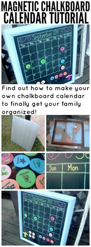 DIY Magnetic Chalkboard Calendar | The Country Chic Cottage