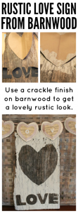Rustic Love Sign from Barn Wood - Angie Holden The Country Chic Cottage