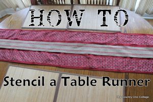 How to Stencil A Table Runner - Angie Holden The Country Chic Cottage