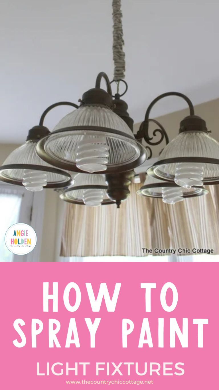 How to Spray Paint Light Fixtures - Angie Holden The Country Chic Cottage