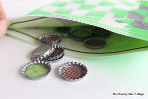 DIY Travel Bottle Cap Checkers - Angie Holden The Country Chic Cottage