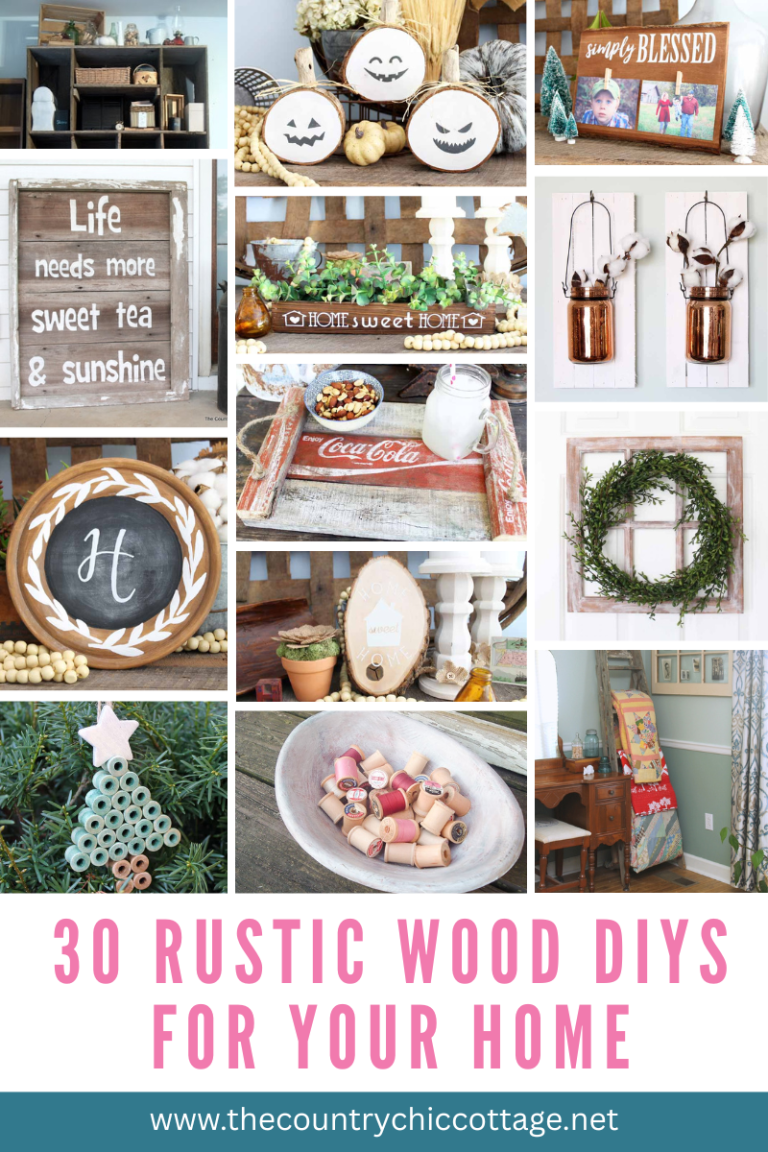 30 Rustic Wood DIYs For Your Home - Angie Holden The Country Chic Cottage
