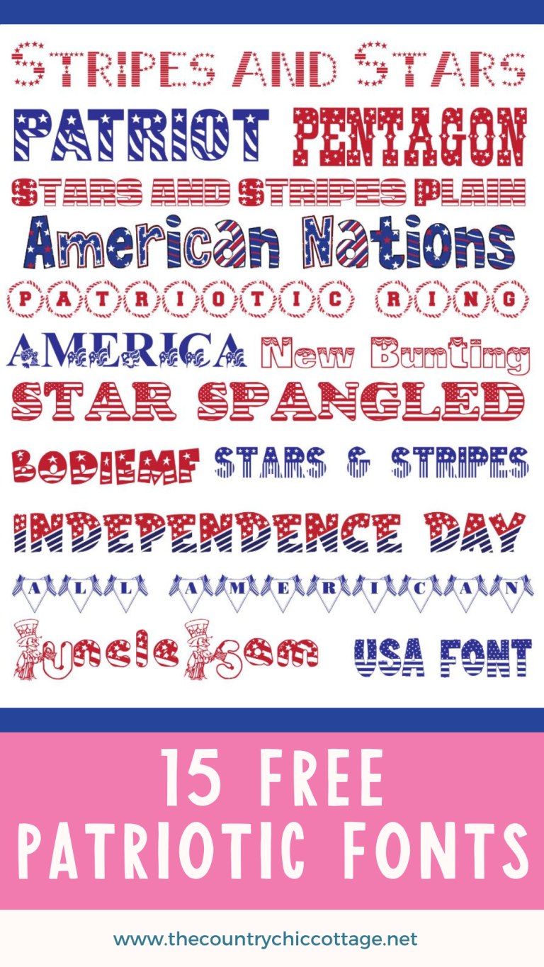 15 Free Patriotic Fonts for your Summer Projects - Angie Holden The ...