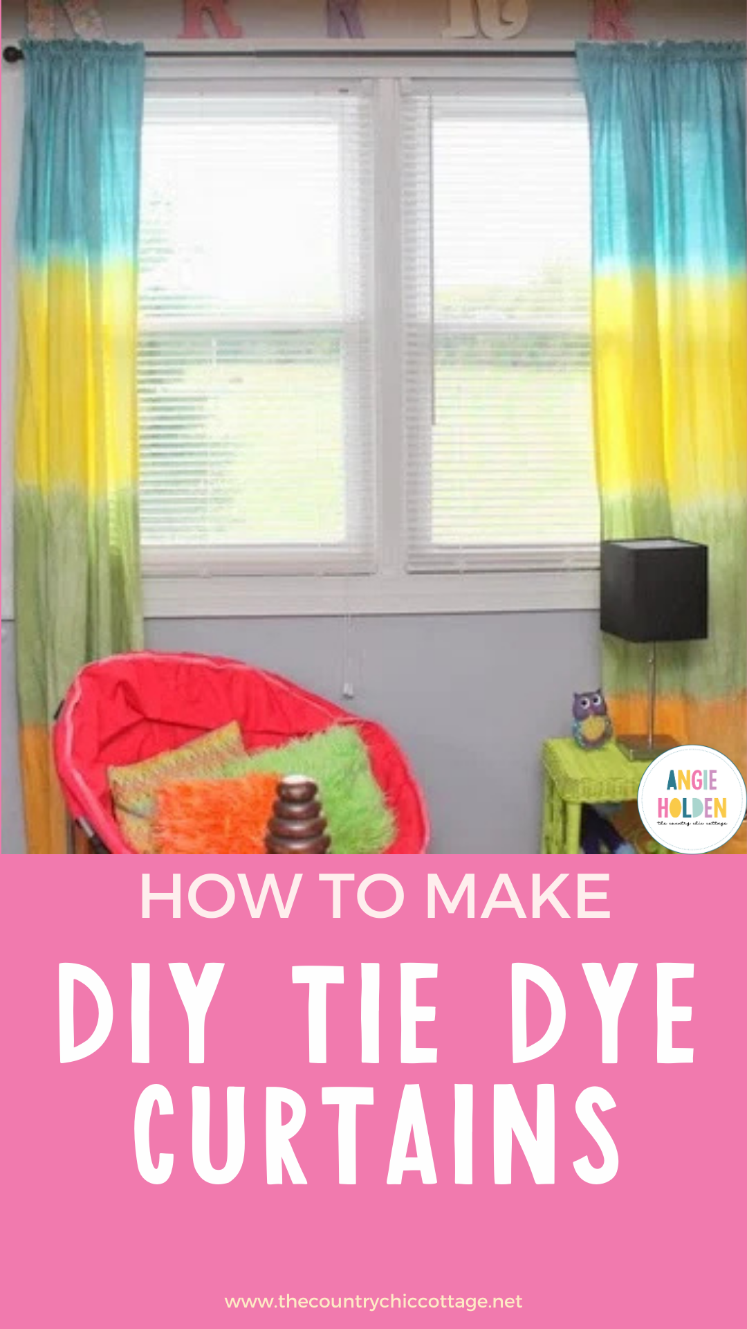 How to Make DIY Tie Dye Curtains | The Country Chic Cottage