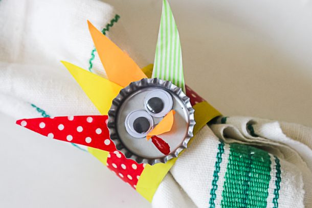 DIY Turkey Napkin Rings Craft - Angie Holden The Country Chic Cottage