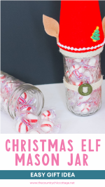 Christmas Elf Mason Jar Gift Idea - Angie Holden The Country Chic Cottage