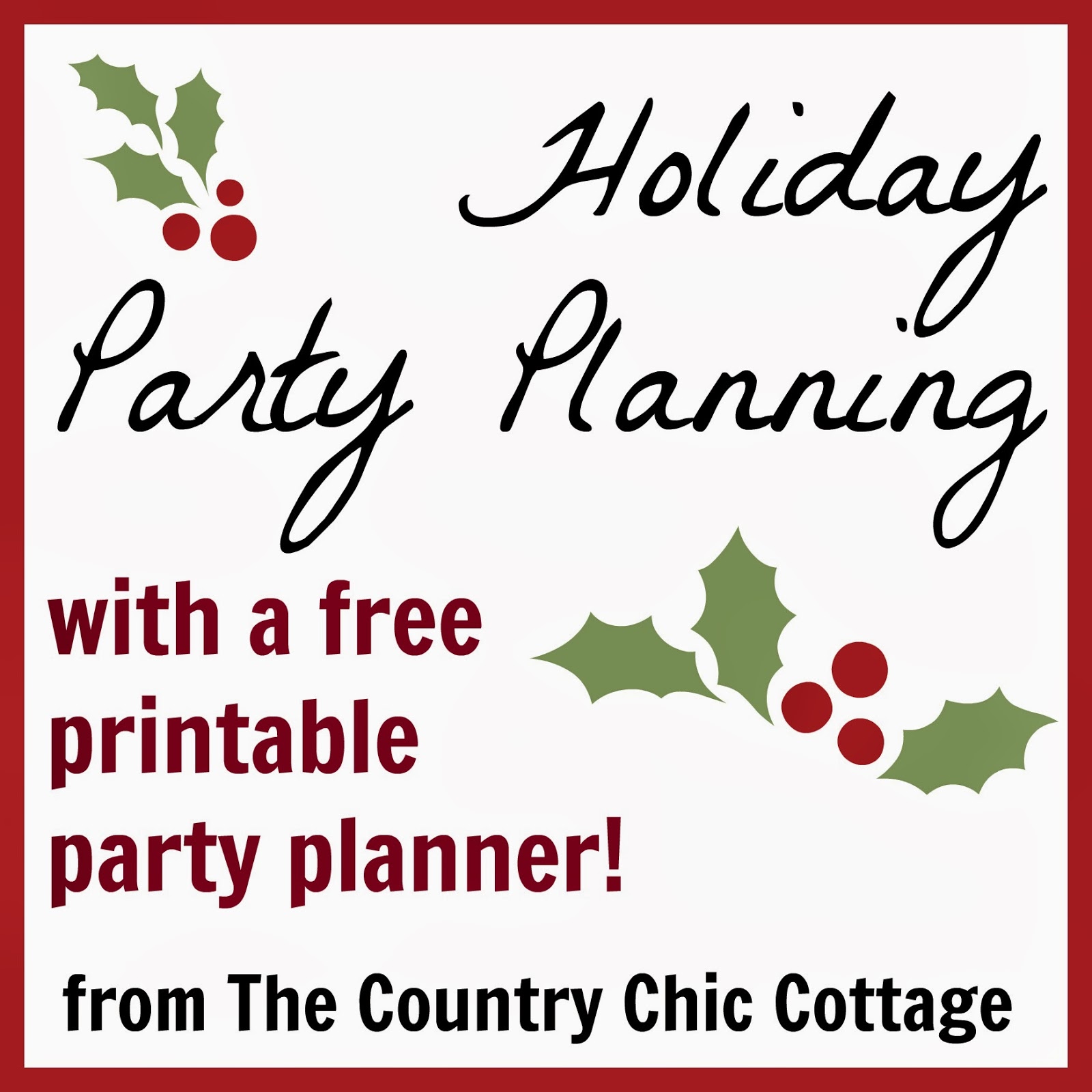 Holiday Party Itinerary