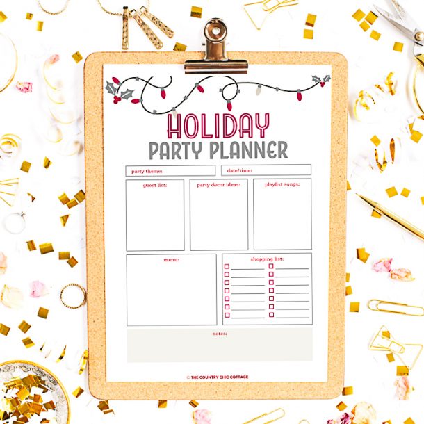 Free Printable Party Planner for the Holidays - Angie Holden The ...