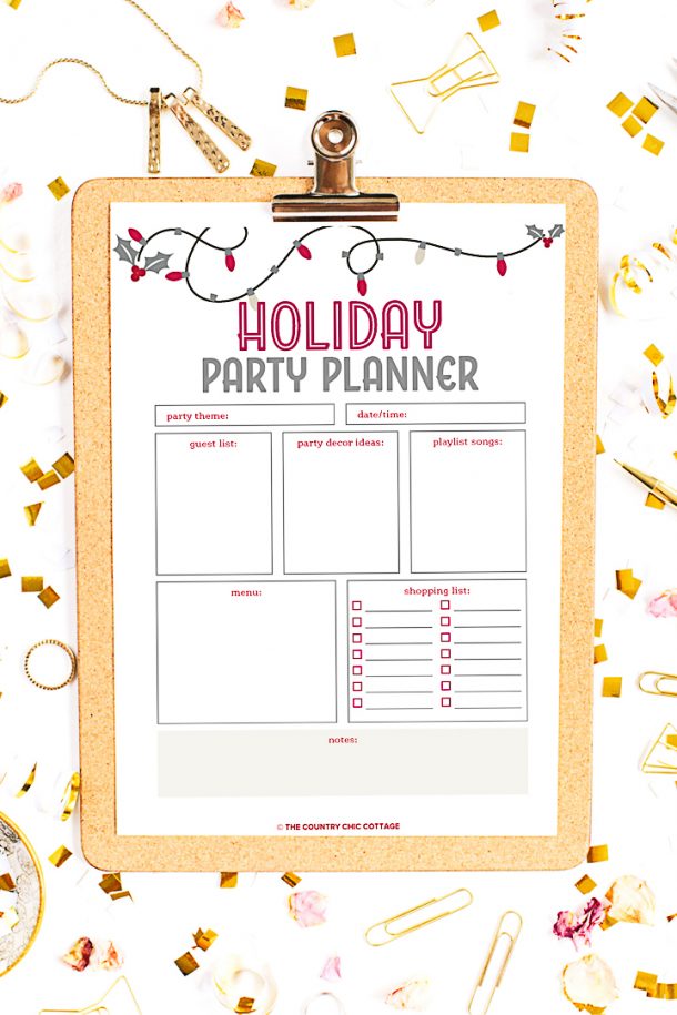 Free Printable Party Planner for the Holidays - Angie Holden The ...