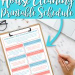 15 Minutes a Day Cleaning Schedule Free Printable - The Country Chic ...