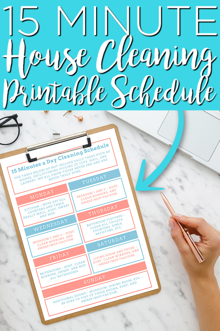 FREE15 Minute Daily Cleaning Schdedule The Country Chic Cottage FREE15 Minute Daily Cleaning Schdedule The Country Chic Cottage