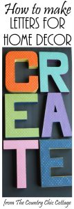 How to Make Letters for Home Decor - Angie Holden The Country Chic Cottage