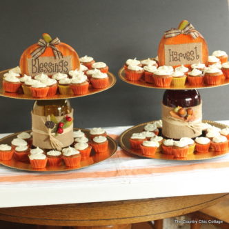 How To Make A Tiered DIY Dessert Stand For Fall - Angie Holden The ...