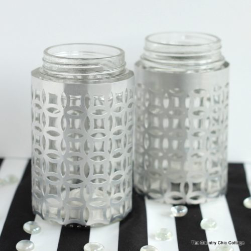DIY Metal-Wrapped Jar Candle Holder - Angie Holden The Country Chic Cottage