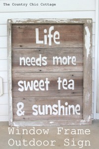 DIY Rustic Wood Sign: Rustic Sweet Tea Sign -The Country Chic Cottage