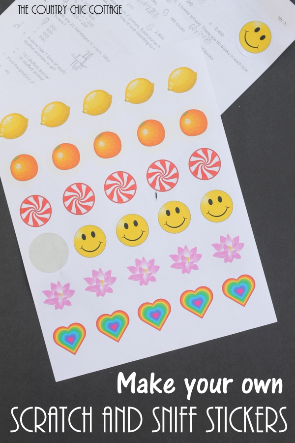 Make Your Own Scratch and Sniff Stickers - The Country Chic Cottage Make Your Own Scratch and Sniff Stickers - The Country Chic Cottage