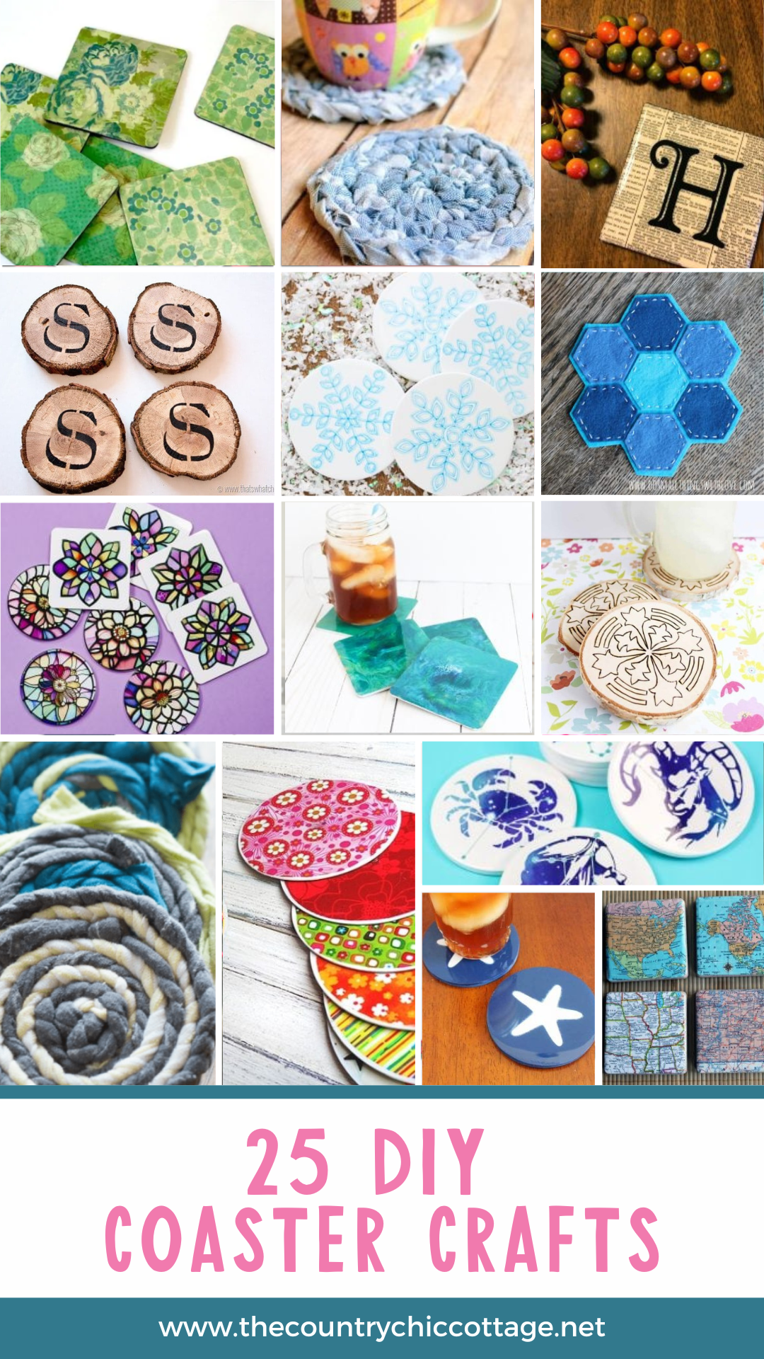 25 Incredible DIY Coaster Crafts for Your Home - Angie Holden The ...