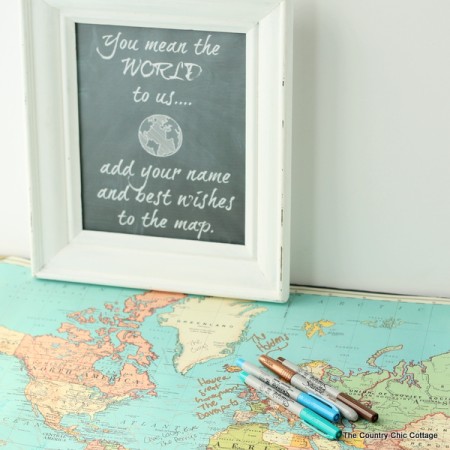 Make a World Map Wedding Guest Book - Angie Holden The Country Chic Cottage