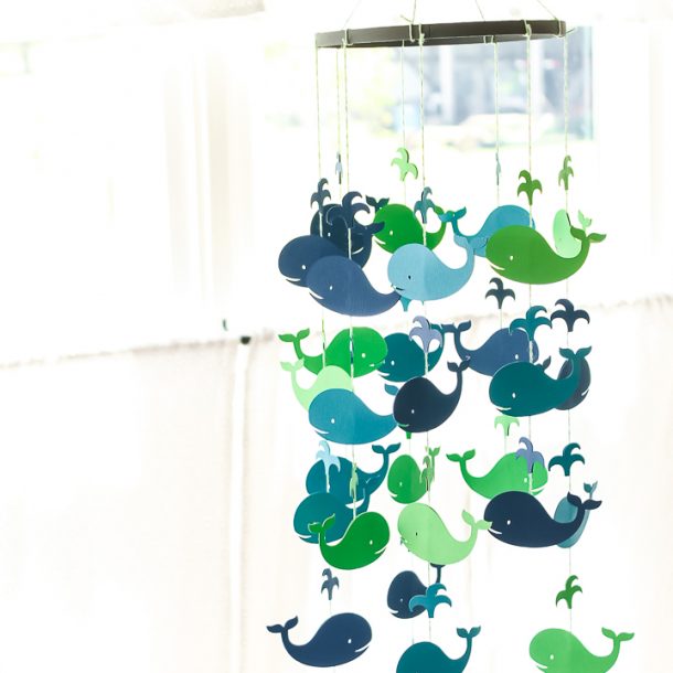 DIY Whale Baby Mobile and Safety Tips | The Country Chic Cottage
