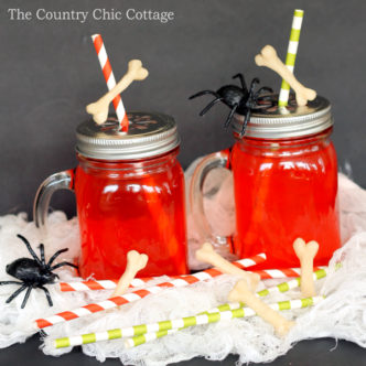 Bone Party Straws - DIY Skeleton Straws - Country Chic Cottage