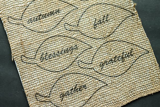 How to Make Burlap Leaves with Printed Words - Angie Holden The Country ...