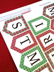 Free Mini Merry Christmas Banner Printable - Angie Holden The Country ...