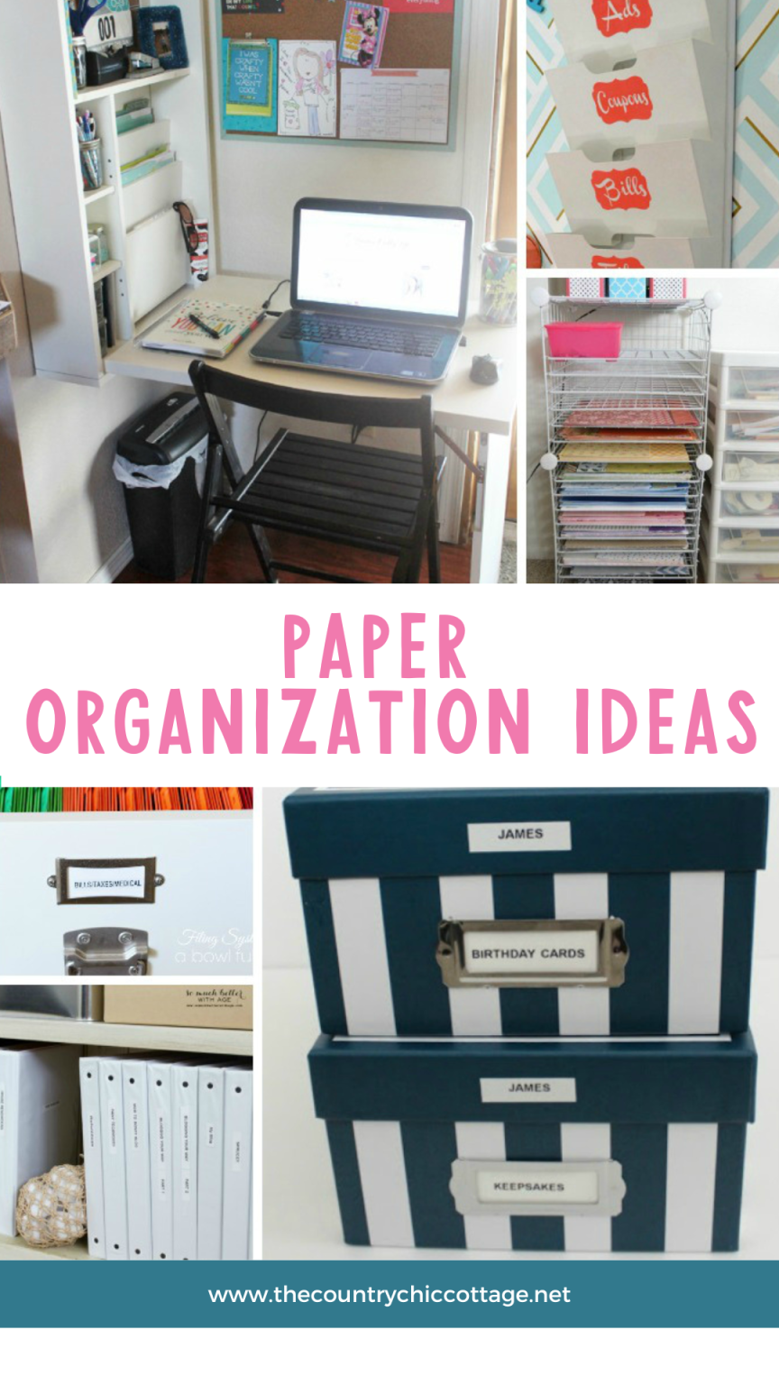 Paper Organization Ideas - Angie Holden The Country Chic Cottage