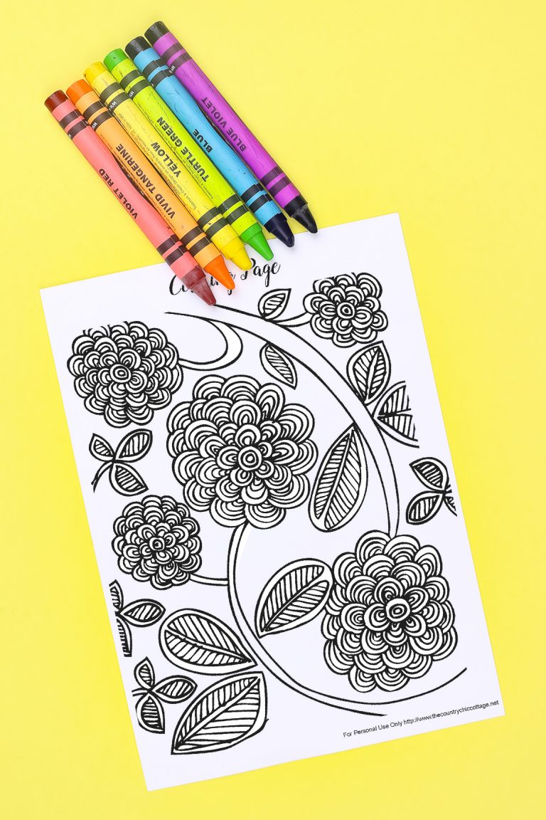 Free Spring Coloring Pages for Adults - Angie Holden The Country Chic ...