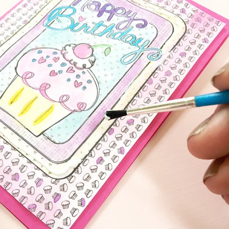 DIY Birthday Cards Using Coloring Pages (5-Minute Project) - Angie ...