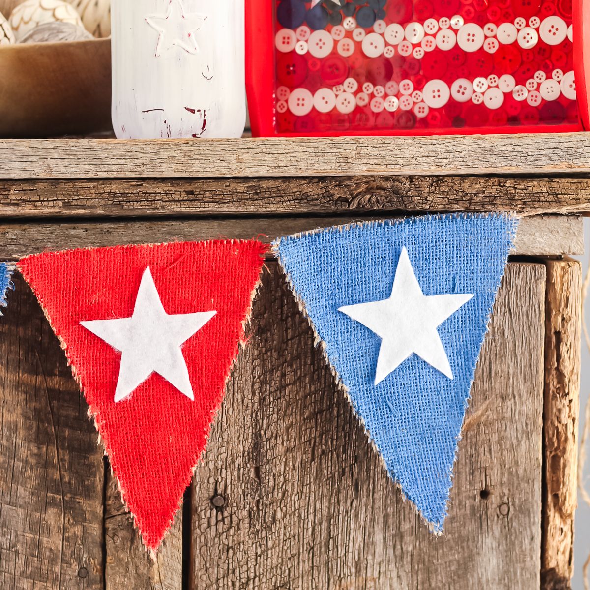 How To Make A DIY Patriotic Banner in Minutes - Angie Holden The ...