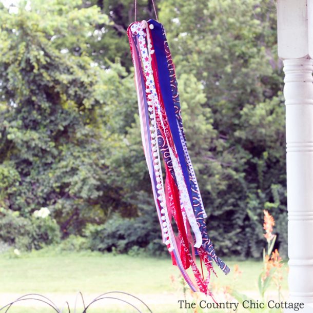 Patriotic Windsock Kids Craft Idea - Angie Holden The Country Chic Cottage