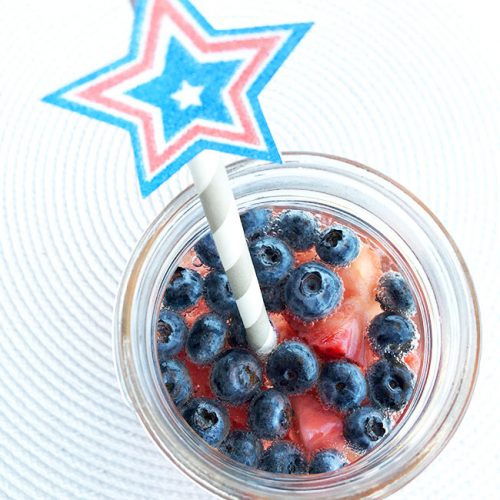 Patriotic Drink with Strawberries - Angie Holden The Country Chic Cottage