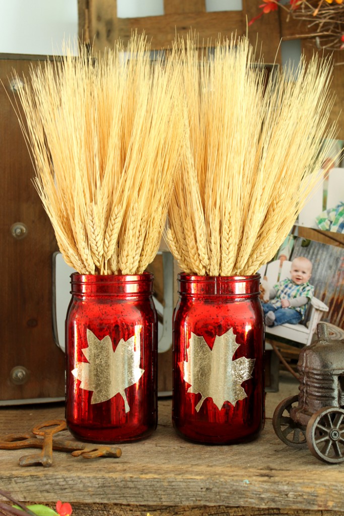 Metallic Fall Jars - Angie Holden The Country Chic Cottage