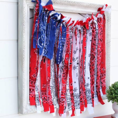 DIY Patriotic Bandana Banner - Angie Holden The Country Chic Cottage