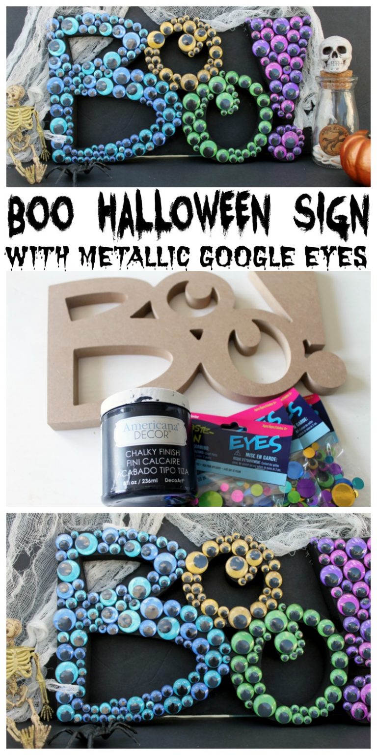 Easy DIY Halloween Boo Sign Decor - Angie Holden The Country Chic Cottage
