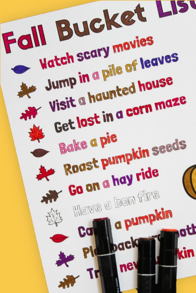 Free Fall Bucket List Printable for You! - Angie Holden The Country ...