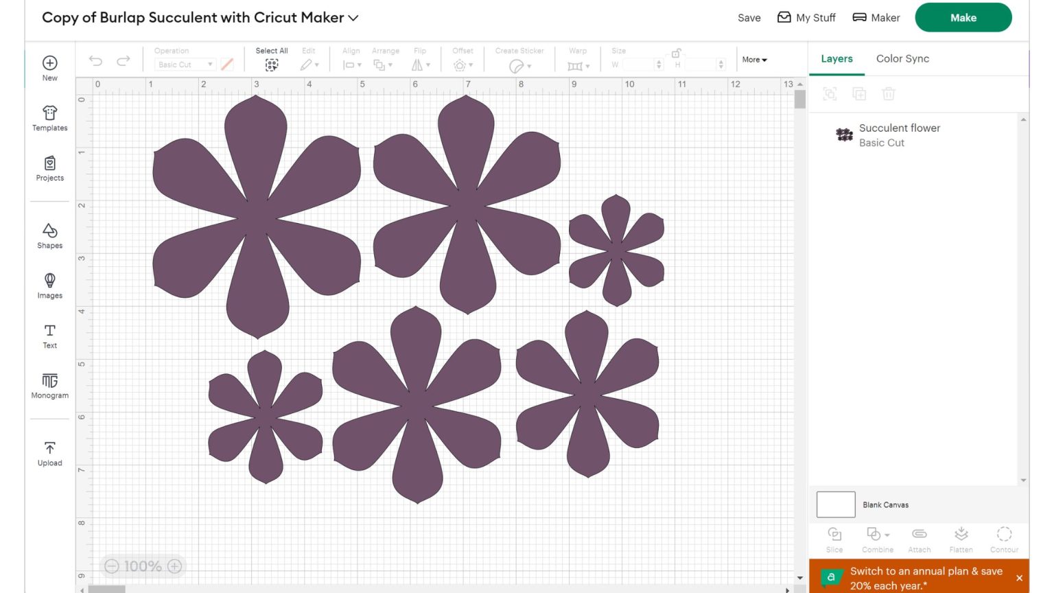 Cactus Succulent Decor: How to Make Burlap Fabric Flowers