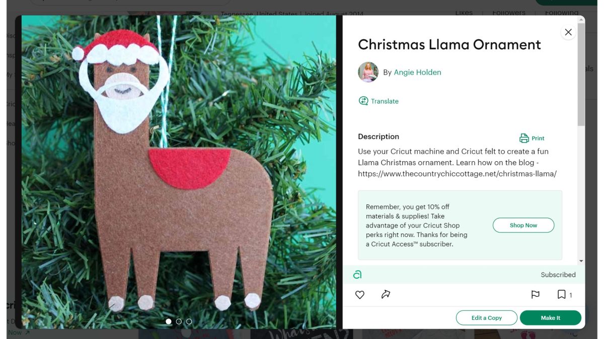 DIY Christmas Llama Ornament - Angie Holden The Country Chic Cottage