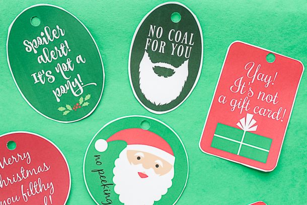 Free Printable Funny Christmas Gift Tags - Angie Holden The Country ...