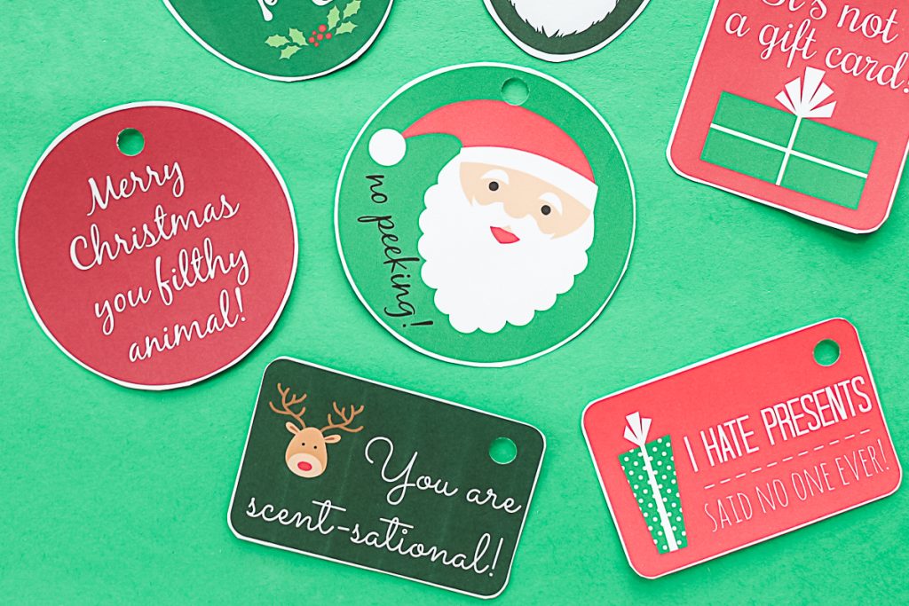 Free Printable Funny Christmas Gift Tags - Angie Holden The Country ...