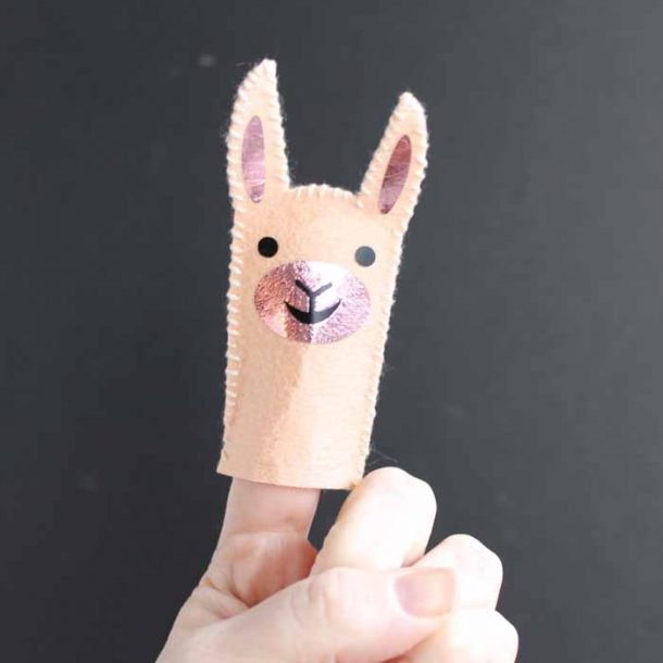 Smiling Llama Felt Finger Puppet Tutorial - Angie Holden The Country ...