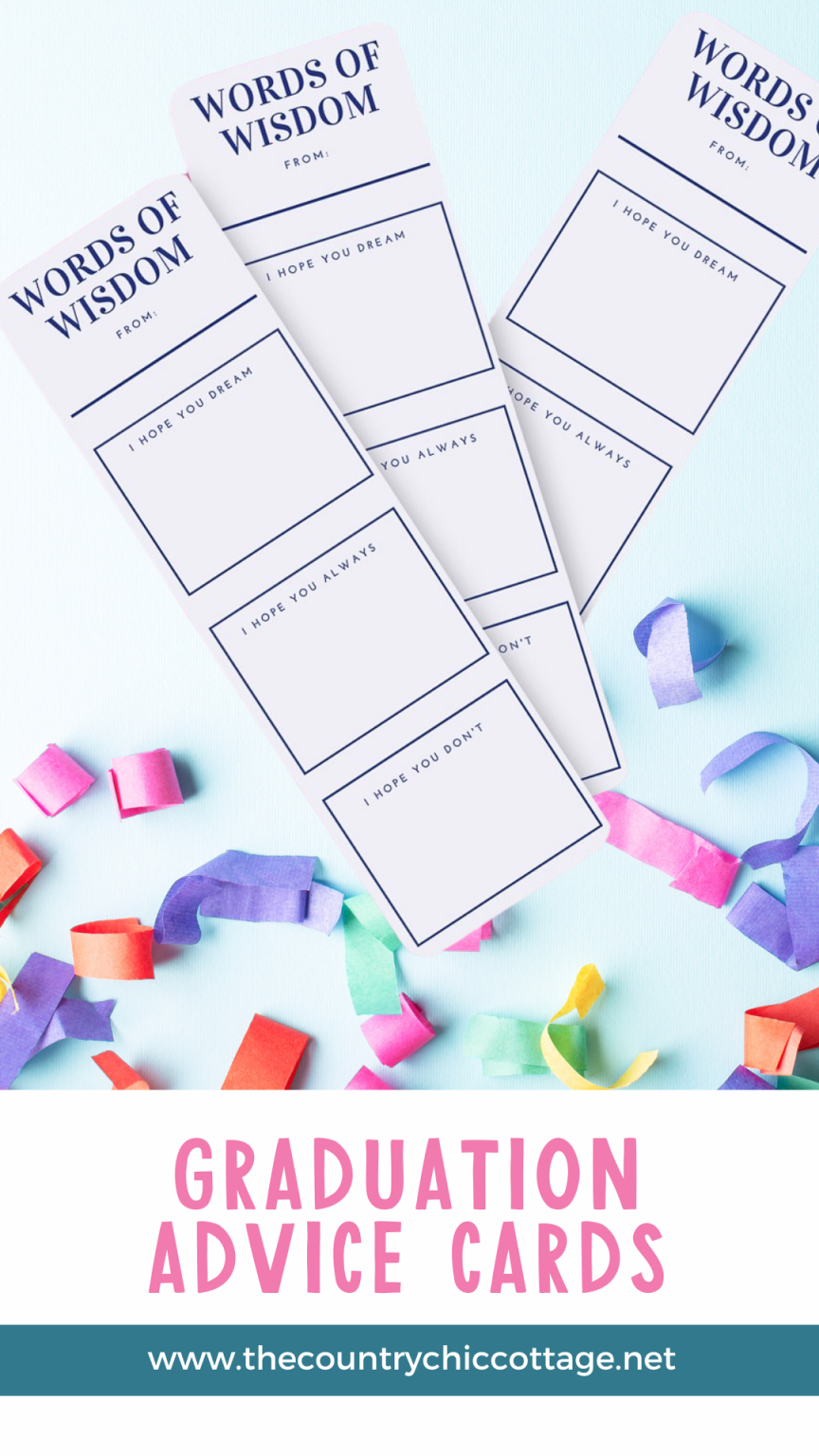 Graduation Advice Cards Free Printable - Angie Holden The Country Chic ...
