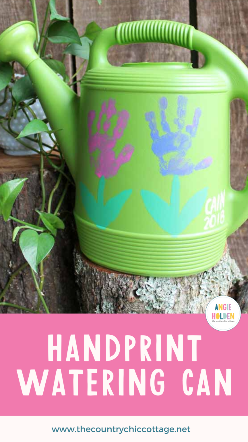 Handprint Flowers on a Watering Can Gift Idea - Angie Holden The ...